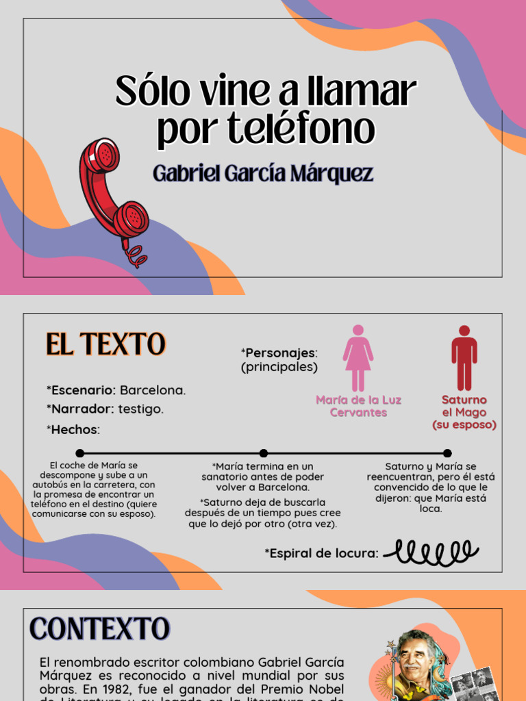 Análisis de Sólo Vine A Llamar Por Teléfono | PDF | Cuentos