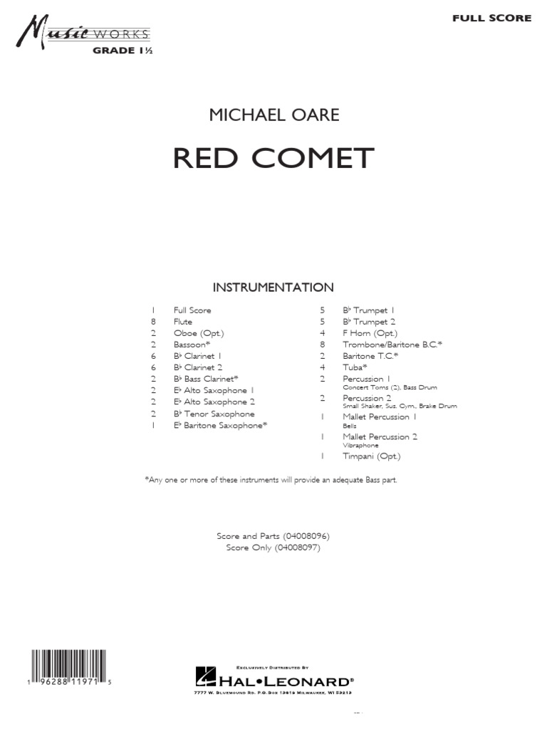 Red Comet | PDF | Saxophone | Trombone