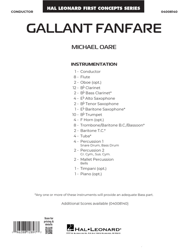 Gallant Fanfare | PDF | Saxophone | Classical Music