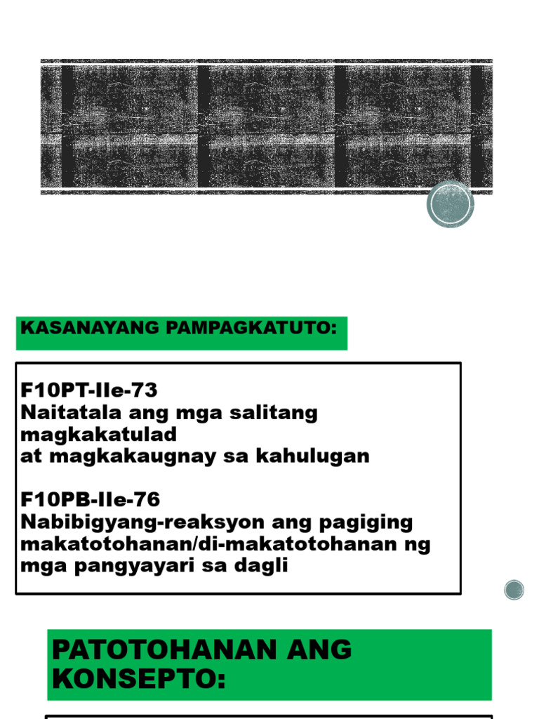 q2 Week 2 Lesson Slide - Dagli | PDF