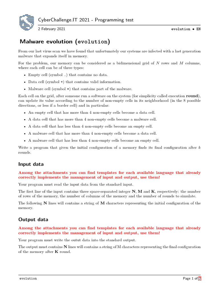 Cyber Challenge 2021 | PDF | Malware | Computer Program
