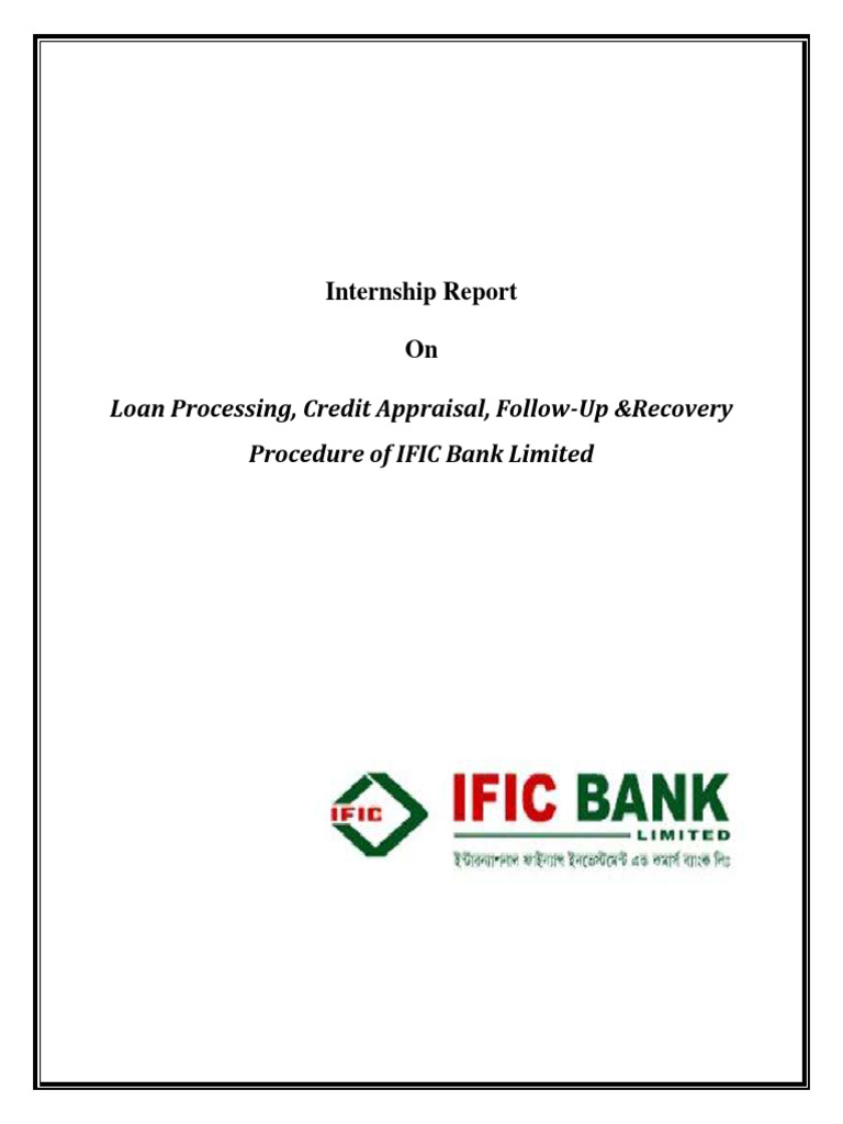 Internship Report On Loan Processing Cre | PDF