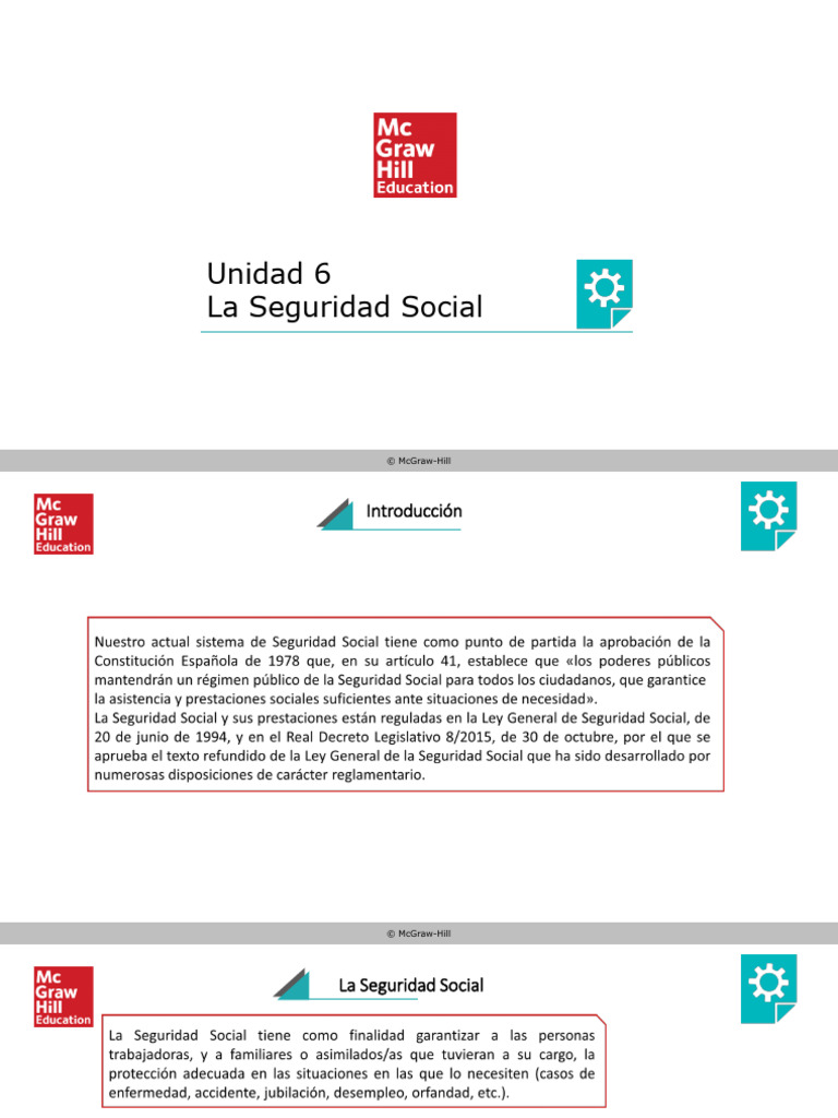 UT6 Seguridad Social | PDF