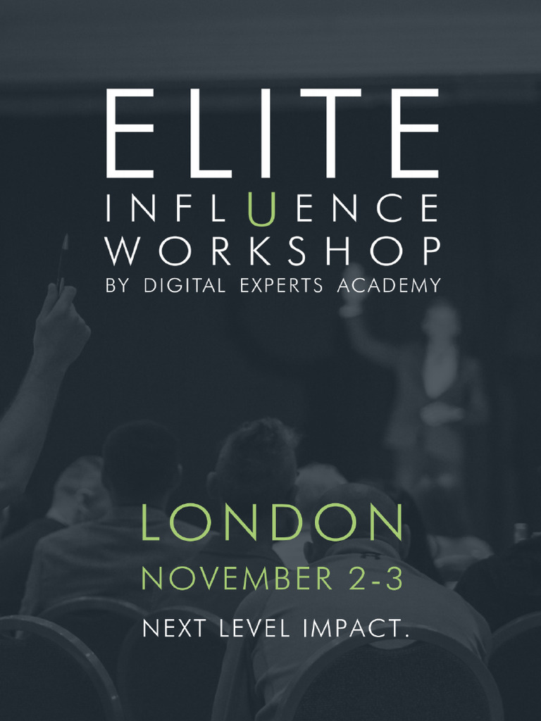 2019-Elite-Influence-Workshop-Workbook | PDF | E Commerce | Sales