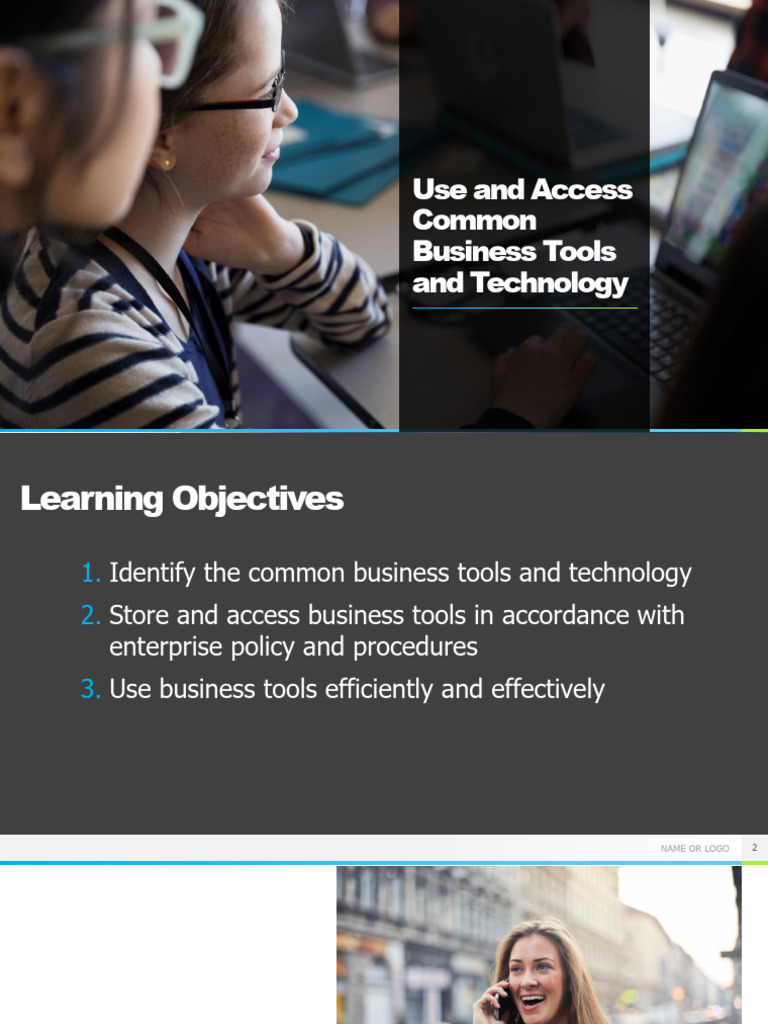 Lesson 2. Use and Access Common Business Tools and Technology | PDF ...