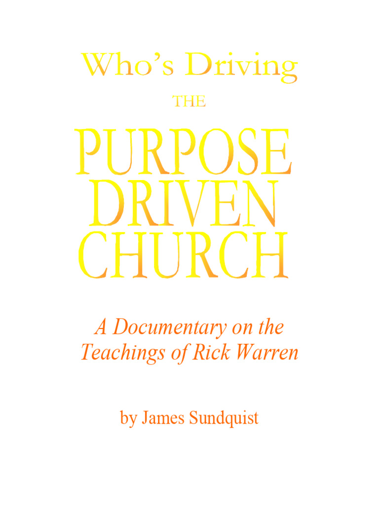Rick Warren Teachings Documentary | PDF | Philosophy