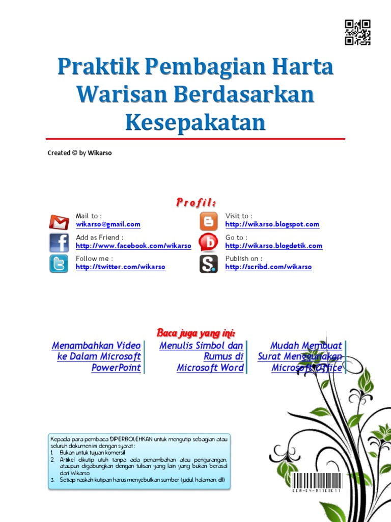 Praktik Pembagian Harta Warisan Berdasarkan Kesepakatan | PDF