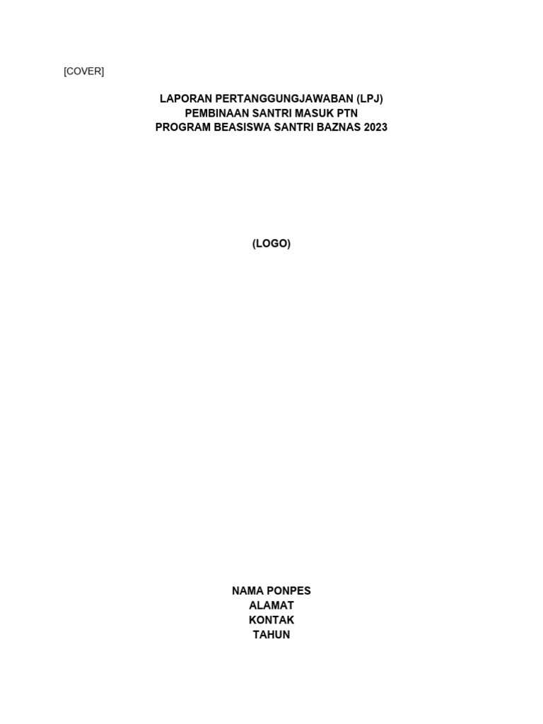 Format Pelaporan | PDF