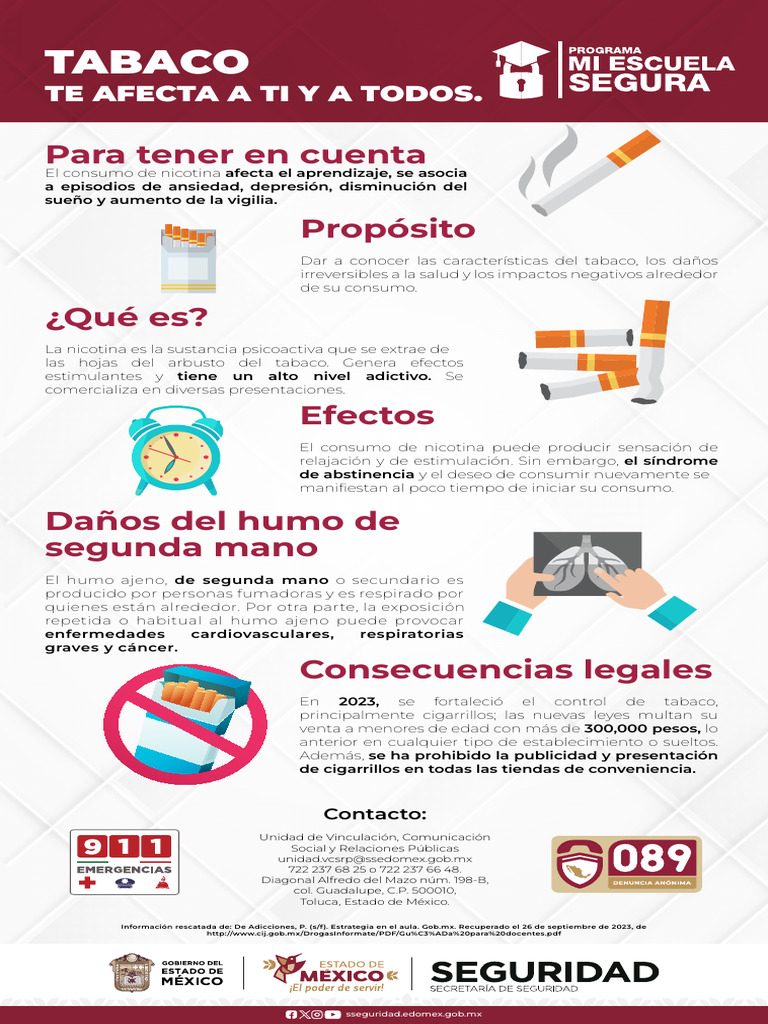 Infografia Tabaquismo | Descargar gratis PDF | Nicotina | Drogas que ...