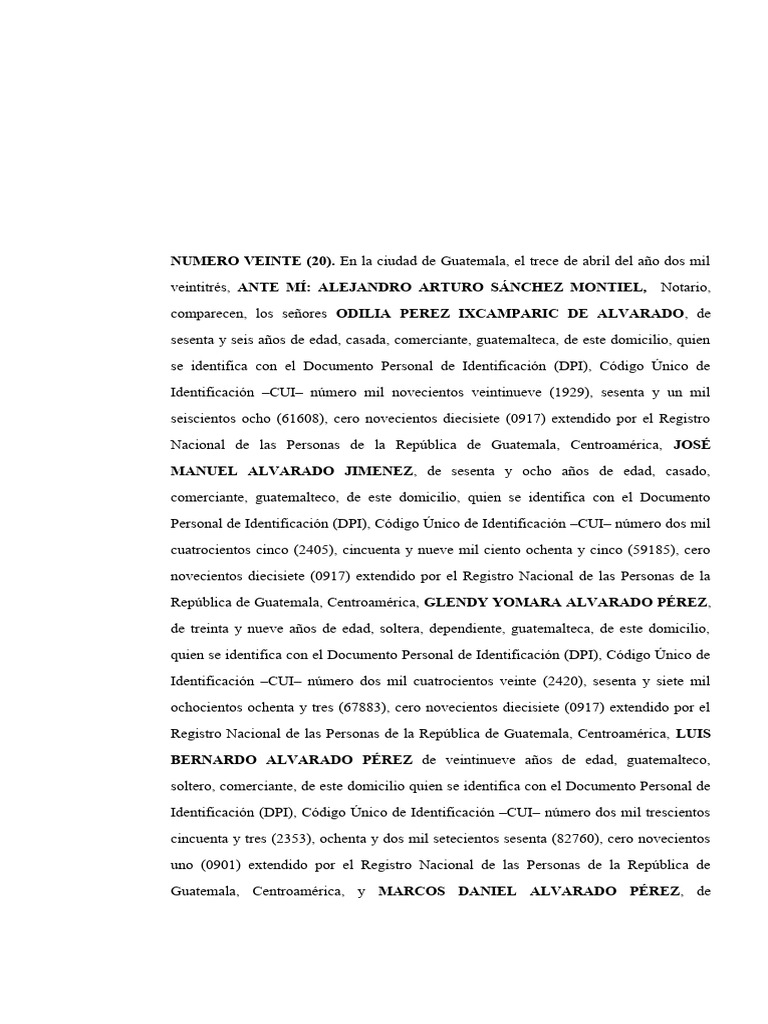 ACLARACION Y AMPLIACION DE ESCRITURA PUBLICA Usufructo | PDF ...