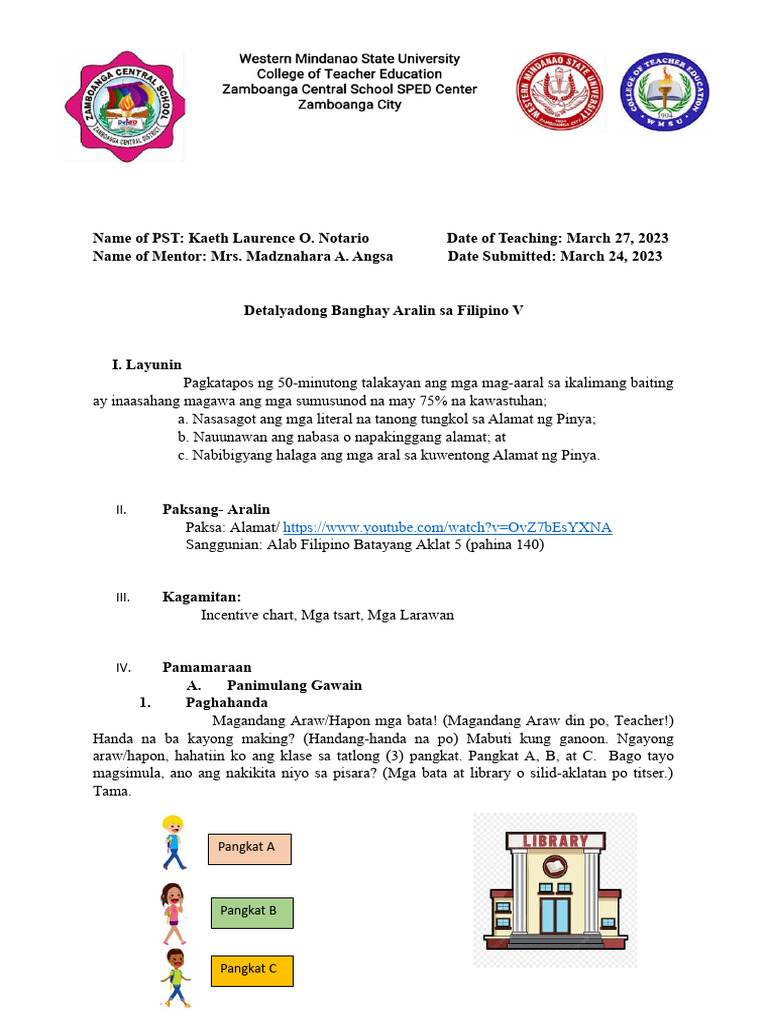 3rd Lesson Plan | PDF