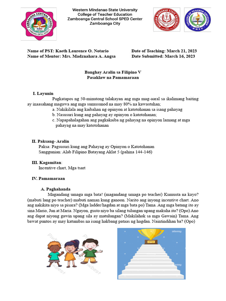 Deductive Method in Filipino V | PDF