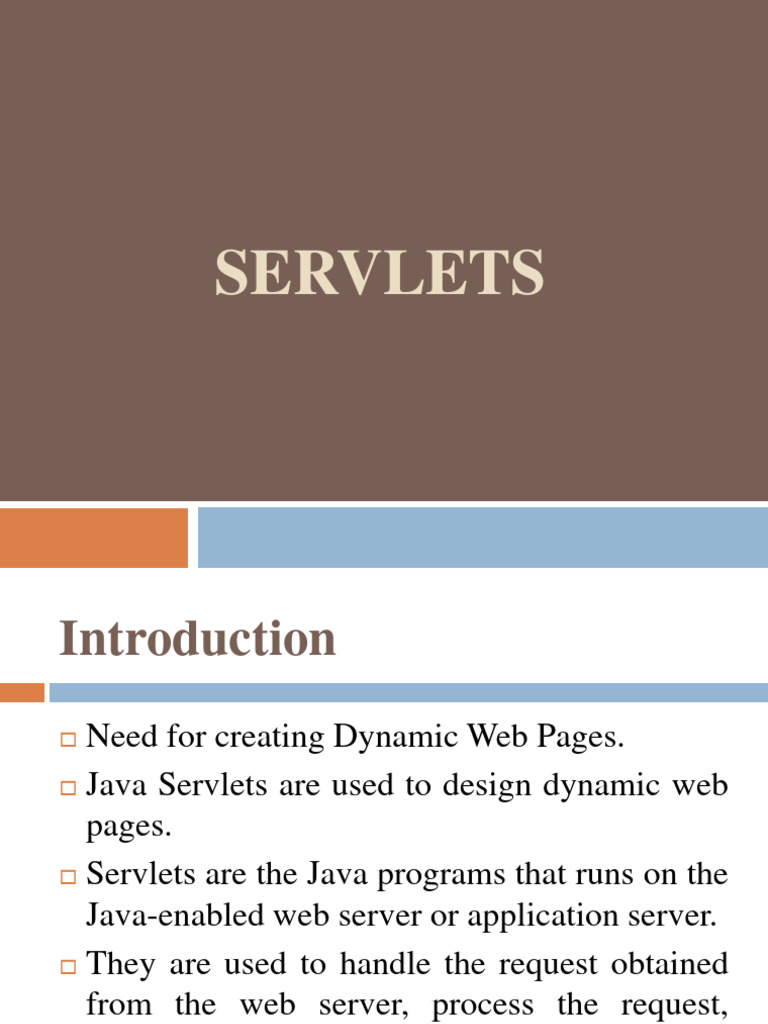 Servlets PPT | PDF | Http Cookie | Web Server