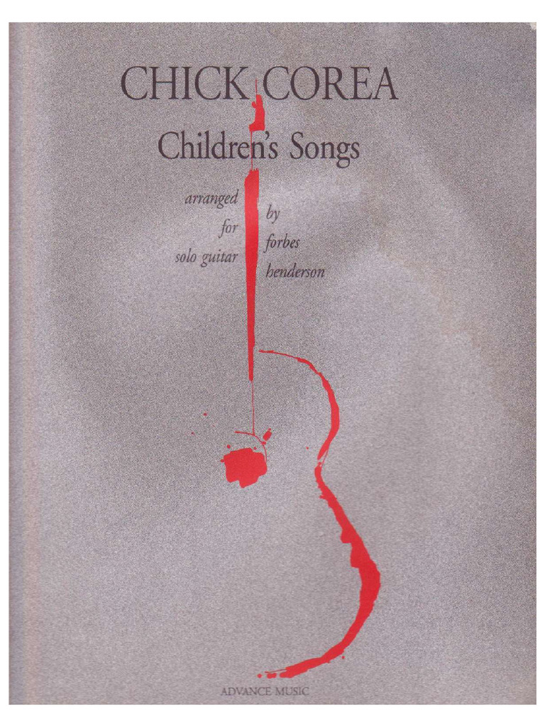 Chick Corea Childrens Songs Arrangement Pour Guitare by Forbes ...
