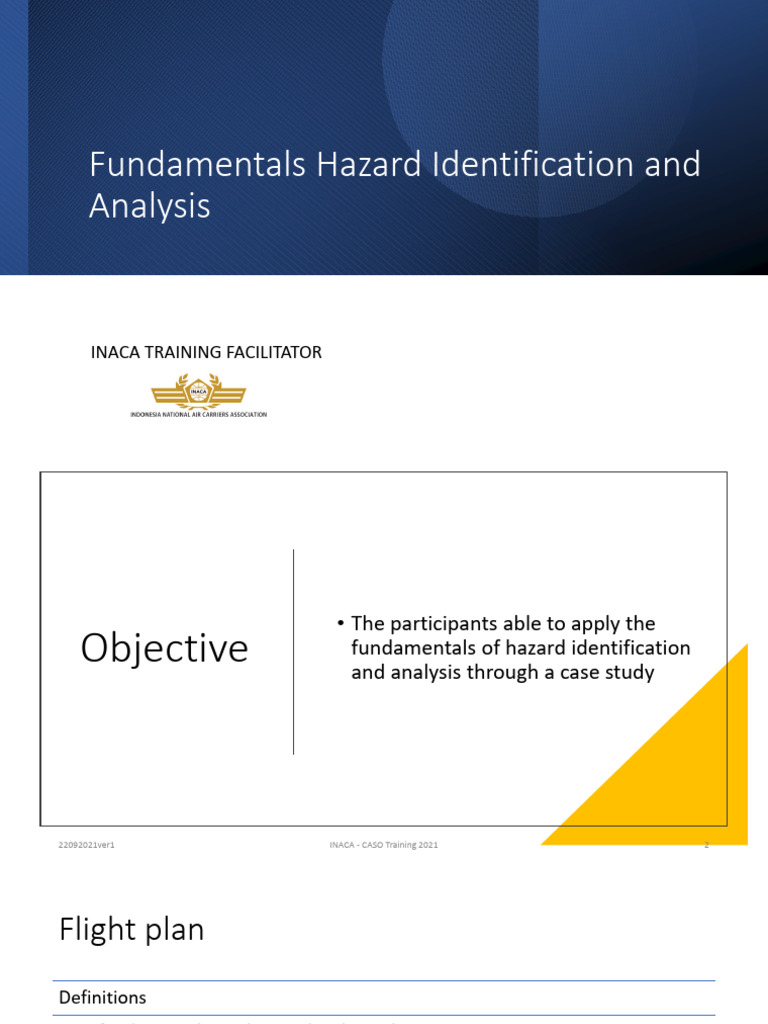 Fundamentals Hazard Identification and Analysis - Ver1 | PDF | Hazards ...
