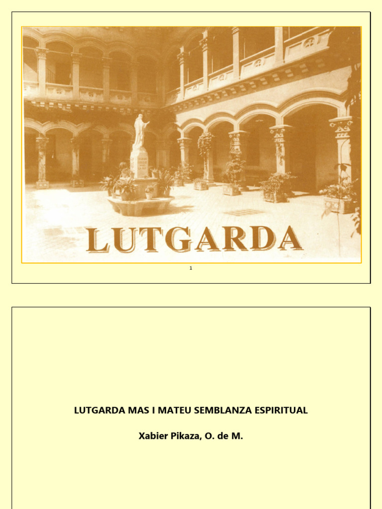 Semblanza Espiritual de Lutgarda Mas | PDF | María, madre de Jesús | Amor