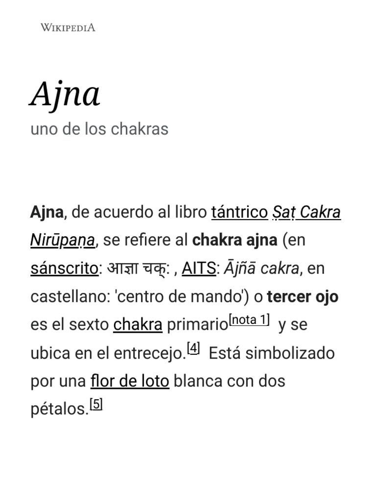 Ajna - , La Enciclopedia Libre | PDF | Espiritualidad | Meditación