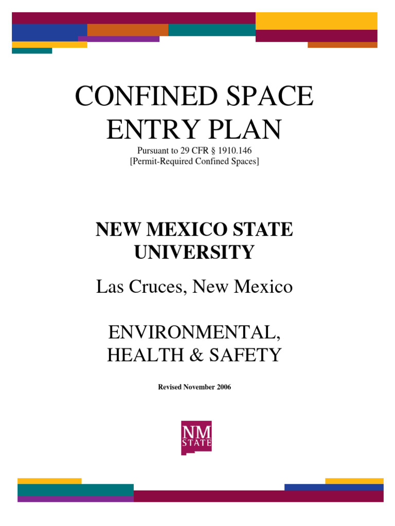 Confined Space Program | PDF | Fires | Hazards