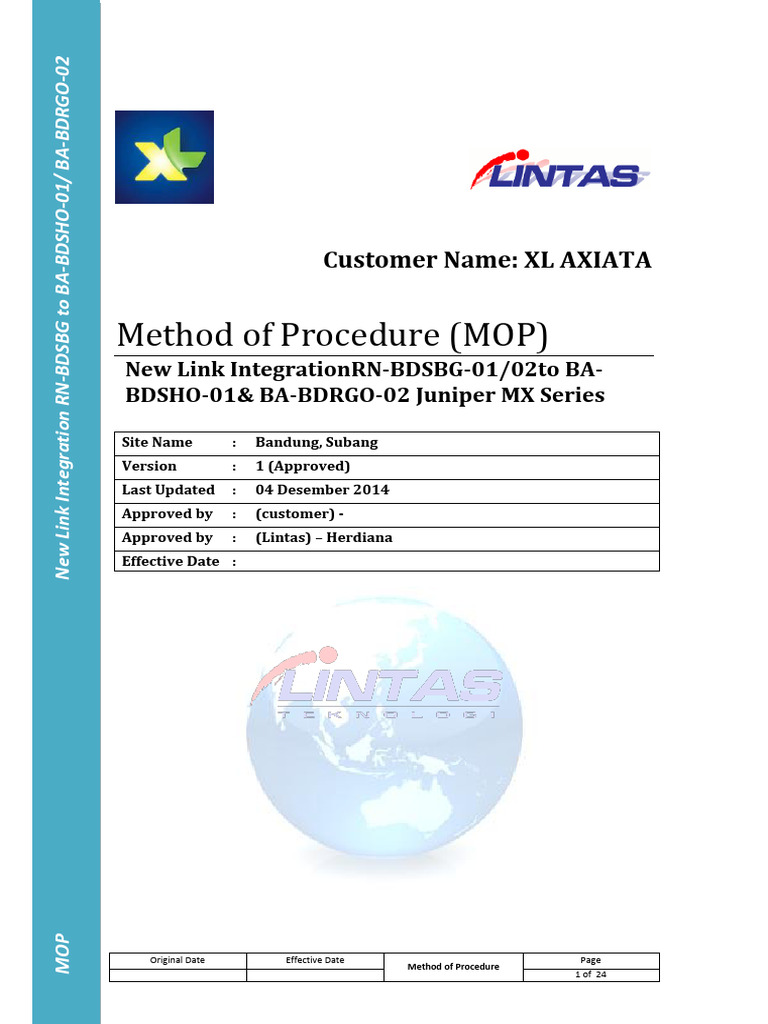 MOP - New Link Integration RN-BDSBG To BA-BDSHO-01 & BA-BDRGO-02 | PDF ...
