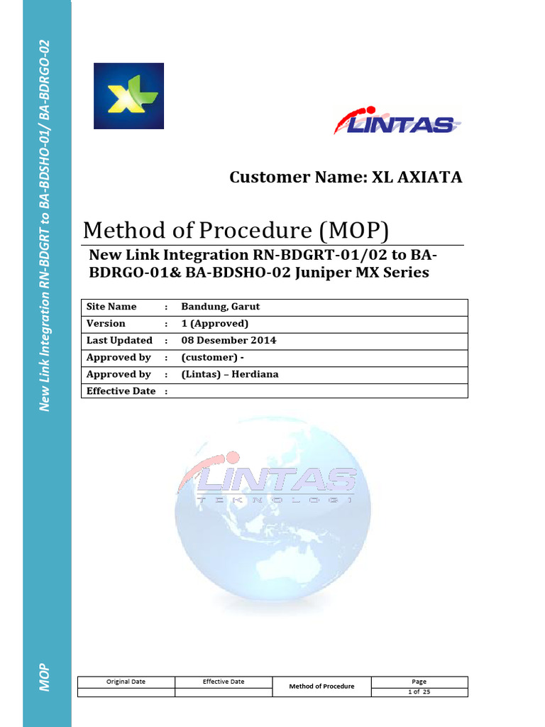 MOP Integration RN-BDGRT-01 02 To BA-BDRGO-01& BA-BDSHO-02 Juniper MX Series | PDF | Networking ...