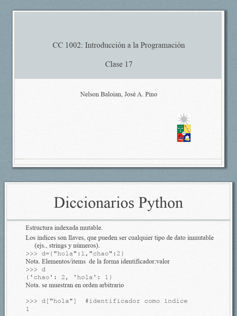 Clase 17 Diccionario String Pdf Python Lenguaje De Programación Cadena Informática