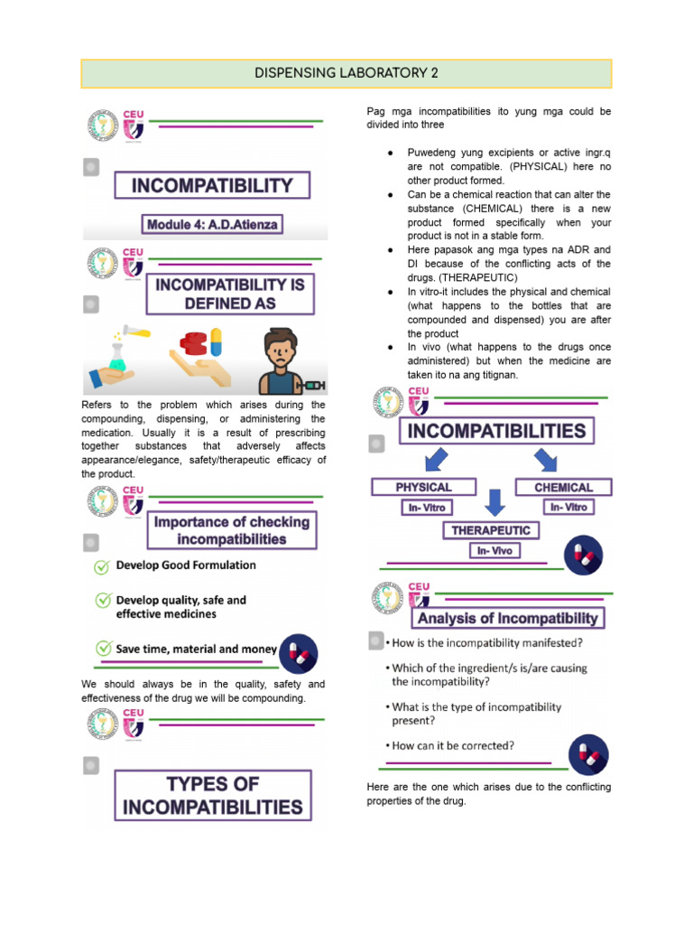 Compounding Drug Incompatibilities Guide | PDF
