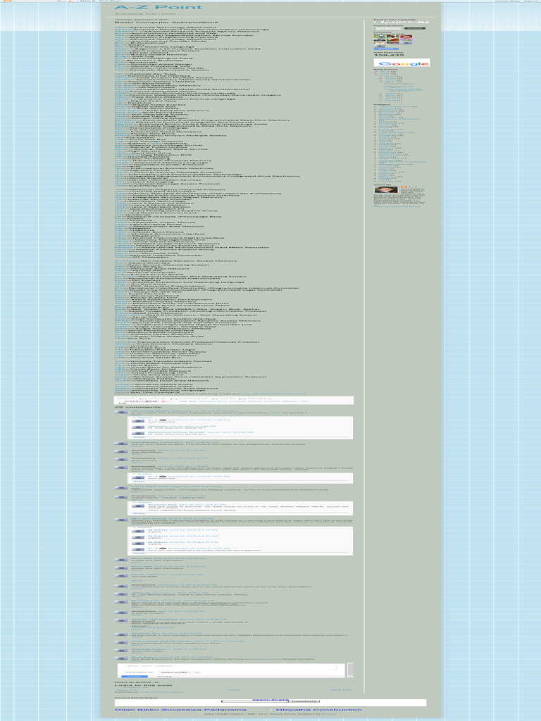 A-Z Point Basic Computer Abbreviations | PDF | Internet | Computer Network