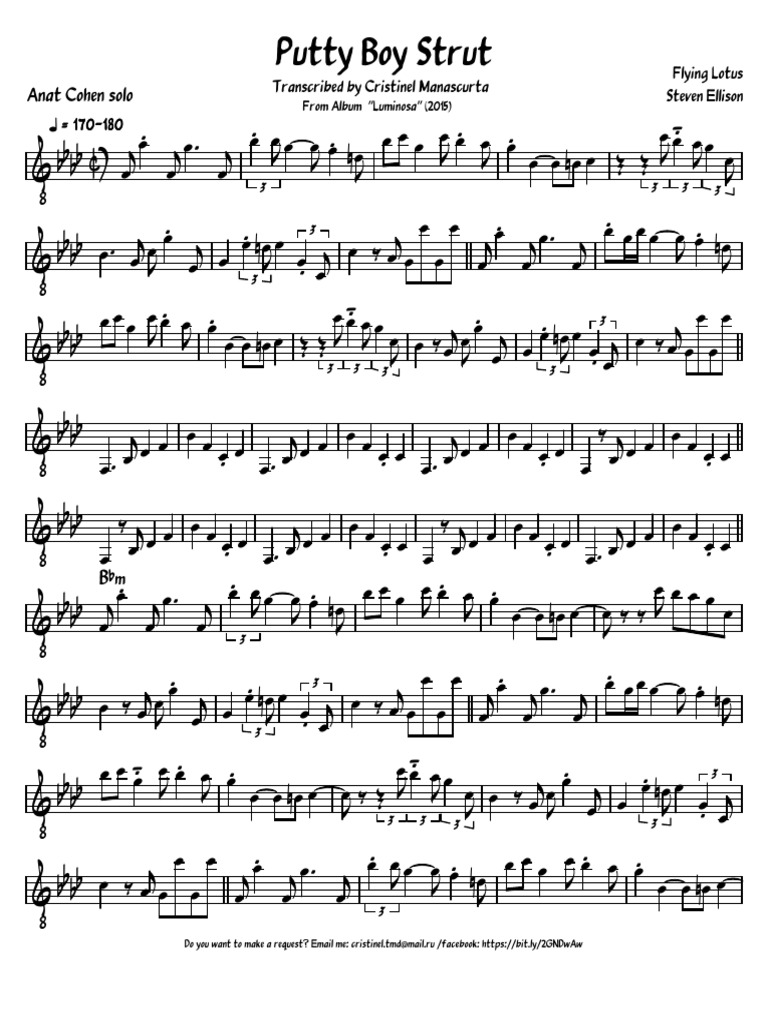Anat Cohen - Putty Boy Strut, Guitar | PDF
