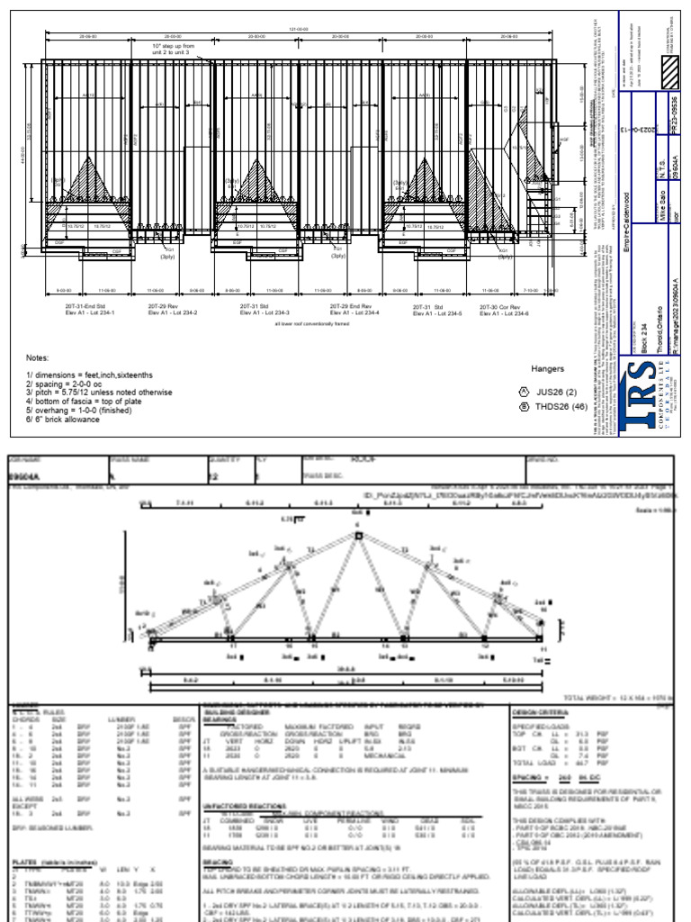 Thorndale Roof Truss Layout Details | PDF | Lumber | Mechanical Engineering