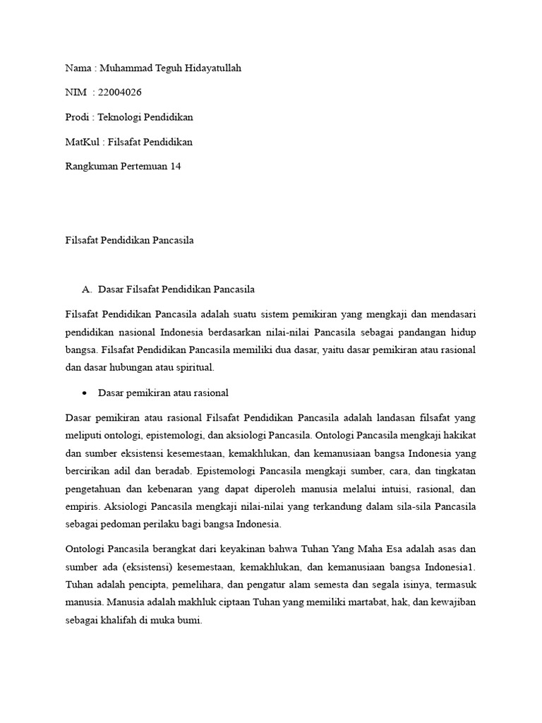 Tgs 12 Filsafat-Muhammad Teguh Hidayatullah | PDF | Sains & Matematika