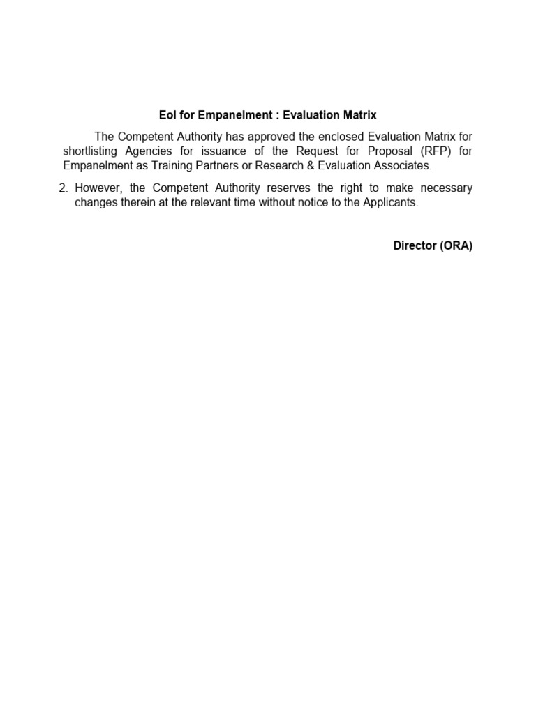 Addendum To EoI For Empanelment | PDF | Economies | Business