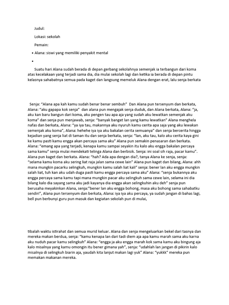 Skenario Alana | PDF
