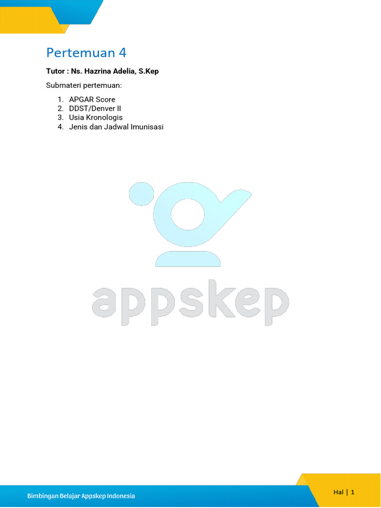 Pertemuan 4 - Hazrina Adelia (Kep Anak) Modul Semi Ekspress | PDF ...