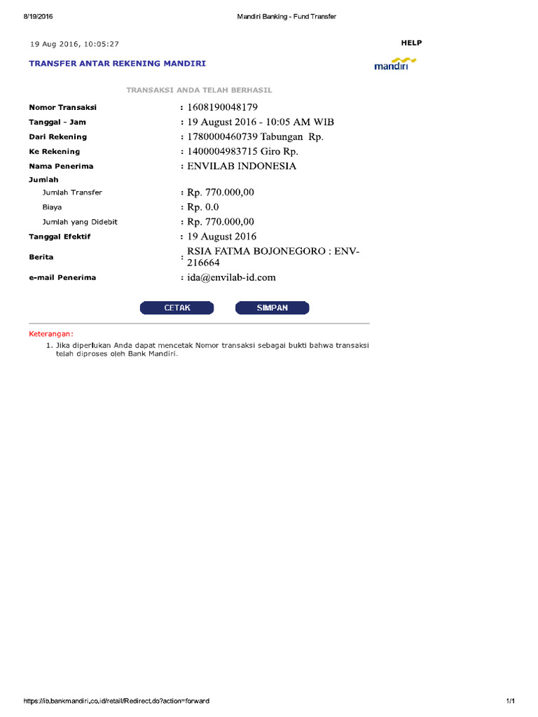 BuktI Pembayaran Envilab | PDF