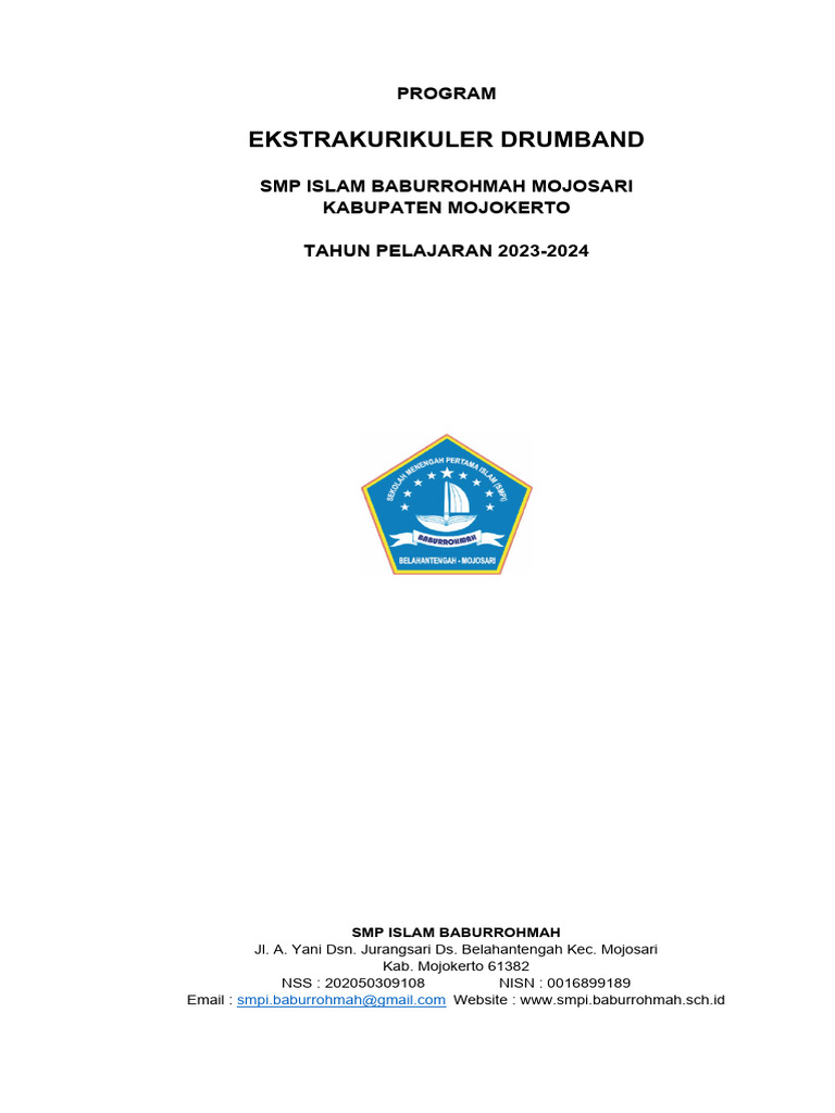 Program Ekstrakurikuler Drumband | PDF
