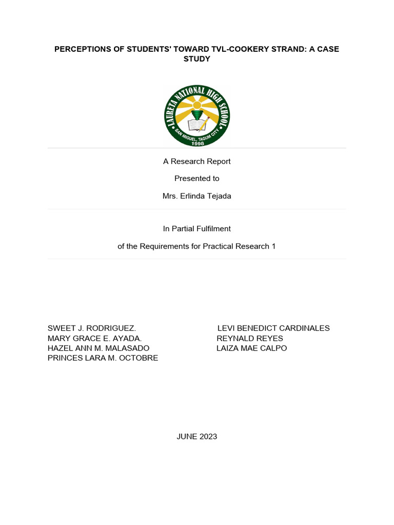 Practical Research Group 3 FINAL | PDF | Vocational Education | Learning Styles