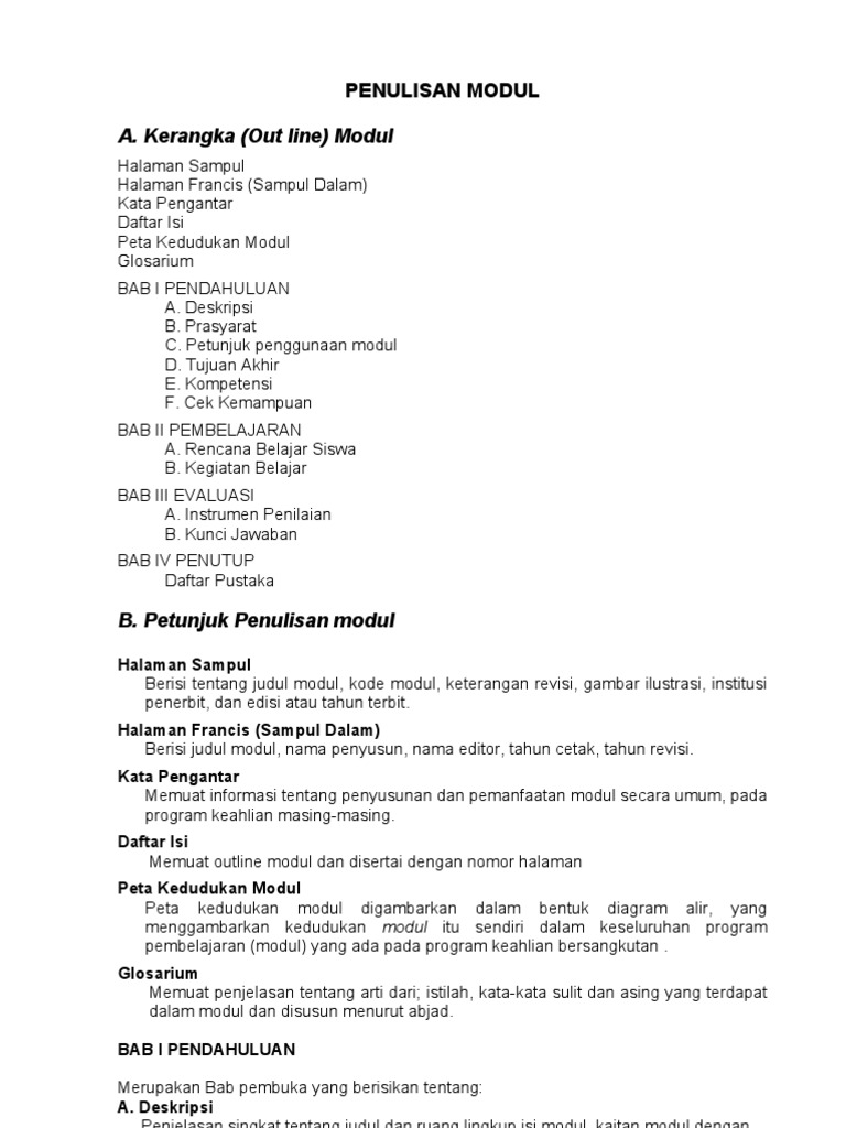 Penulisan Modul | PDF