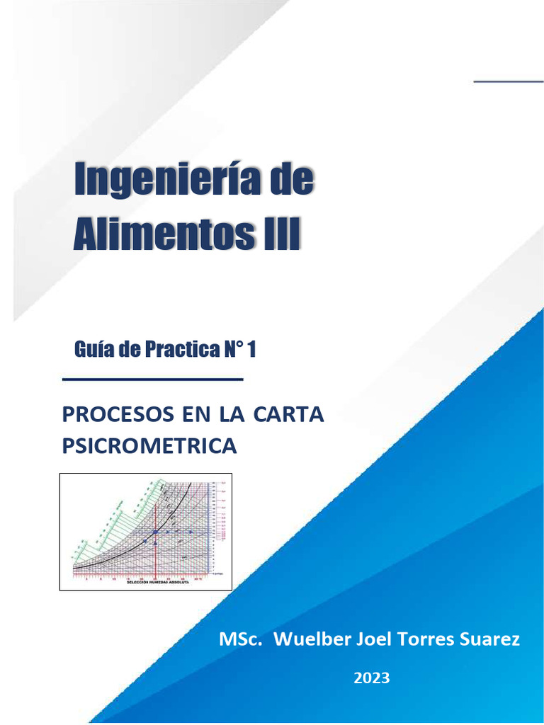 GUIA DE PRACTICA 1. Procesos Pscirometricos | PDF