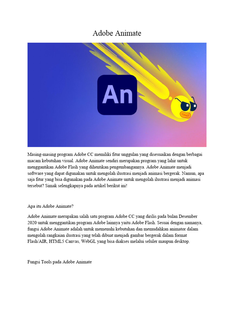 Adobe Animate 1 | PDF | Komputer