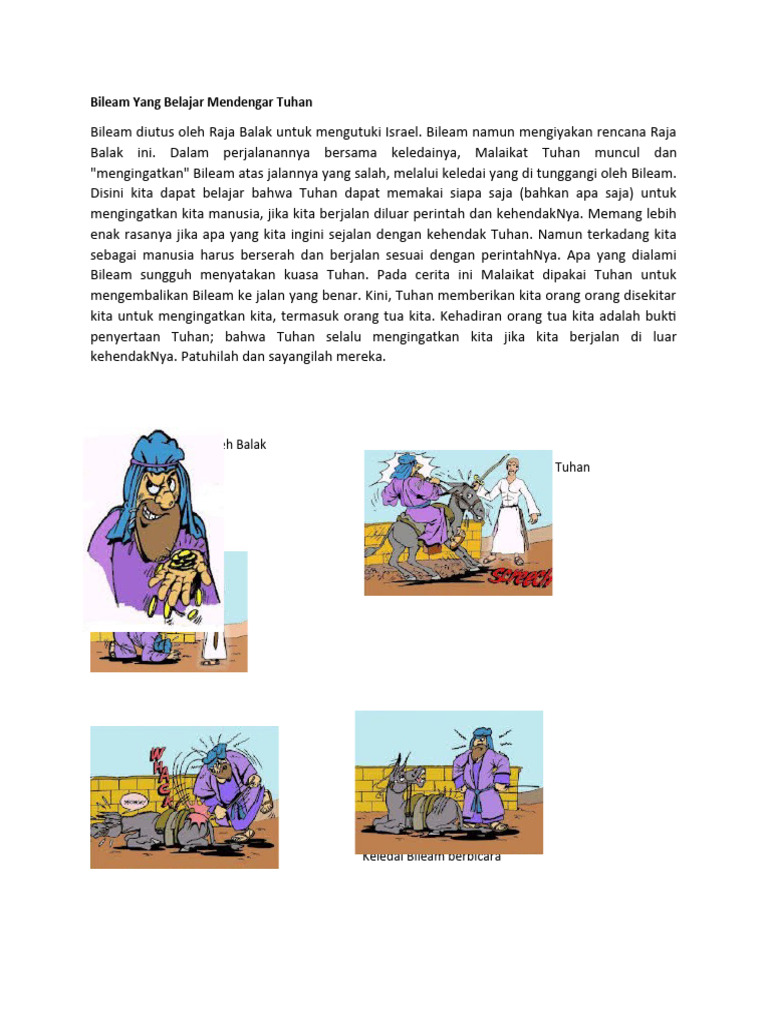 Bileam dan Pelajaran dari Keledainya | PDF