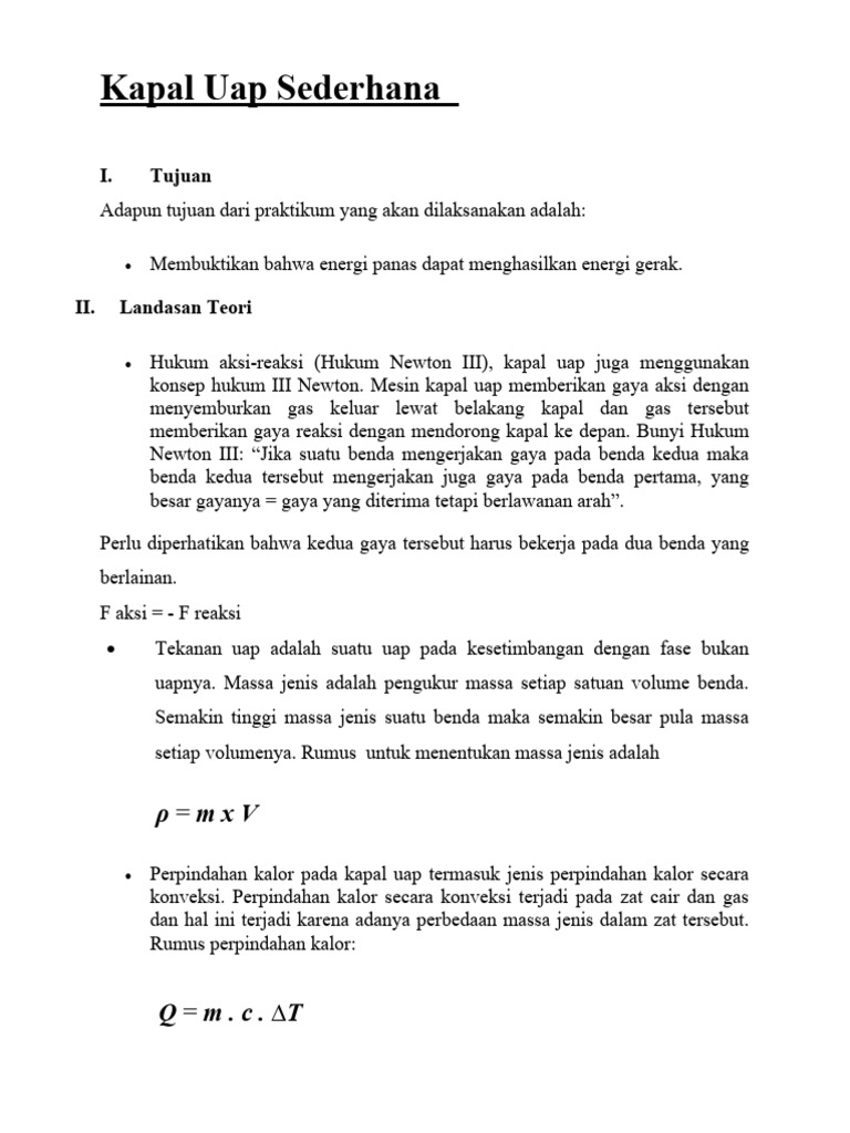 Kapal Uap Sederhana | PDF