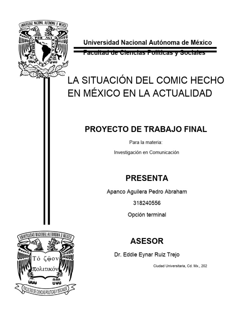 TRABAJO FINAL_INVESTCOM_PORTADA_EJEMPLO COMPLETO | PDF