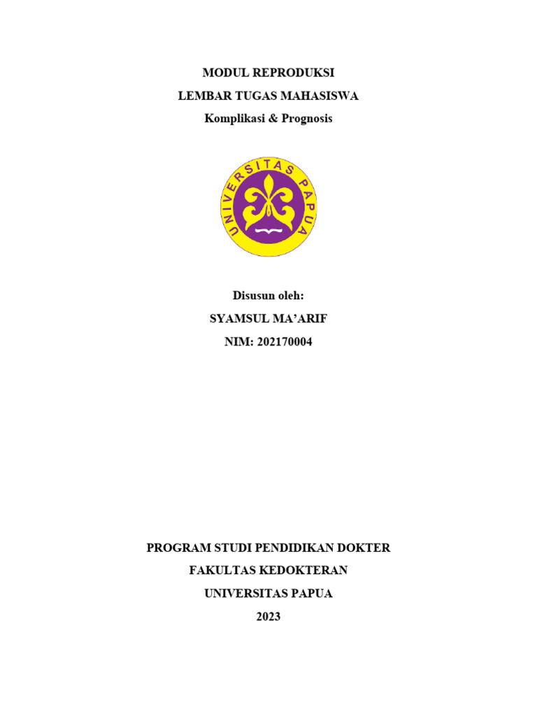 Komplikasi Dan Prognosis HPP | PDF