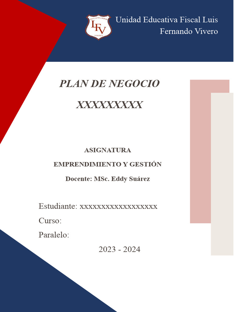 Formato Plan de Negocio | PDF