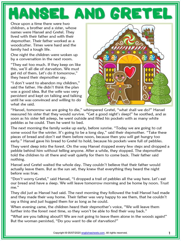 Reading Hansel and Gretel | PDF | Hansel And Gretel (Opera) | Hansel ...