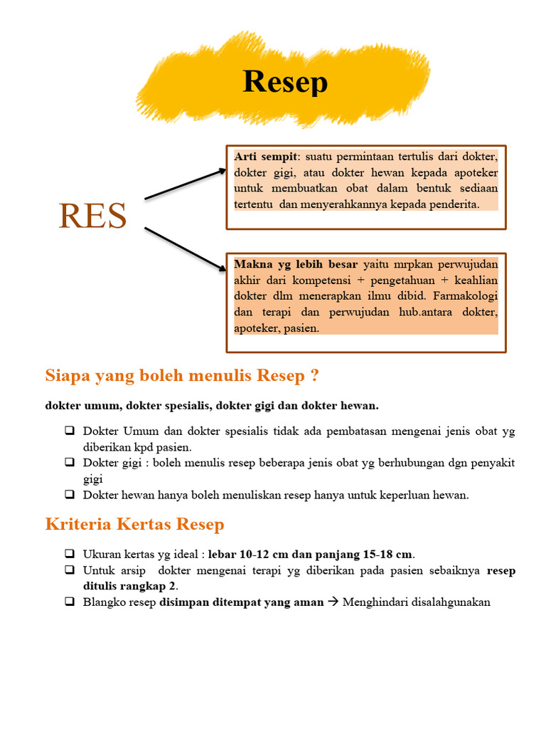 Cara Penulisan Resep | PDF