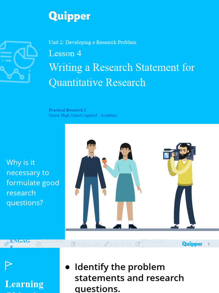 Lesson 5 Writing A Research Statement For Quantitative Research | PDF