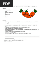 Carrot Osmosis Experiment Procedure | PDF | Cooking, Food & Wine