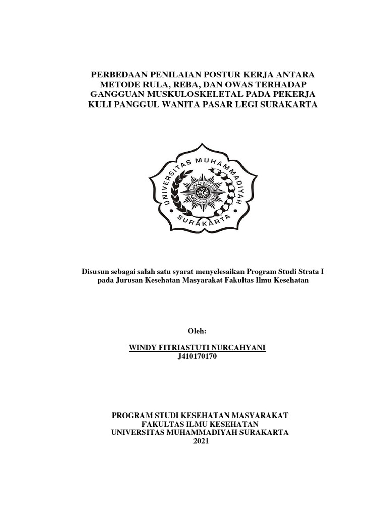 Metode Rula, Reba, Dan Owas | PDF