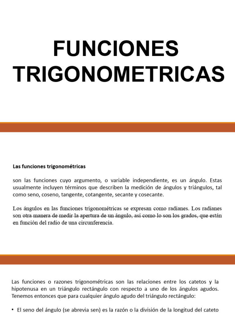Funciones Trigonometricas | PDF | Funciones trigonométricas | Trigonometría